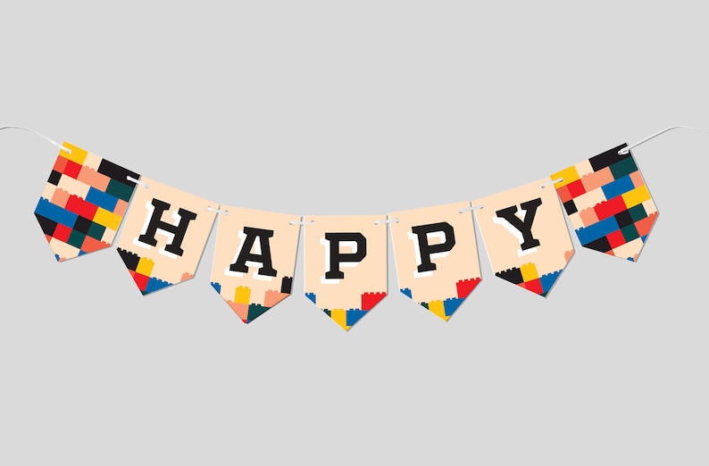 Building Blocks Birthday Party Favor Tag, Thank You Tag, Printable ...