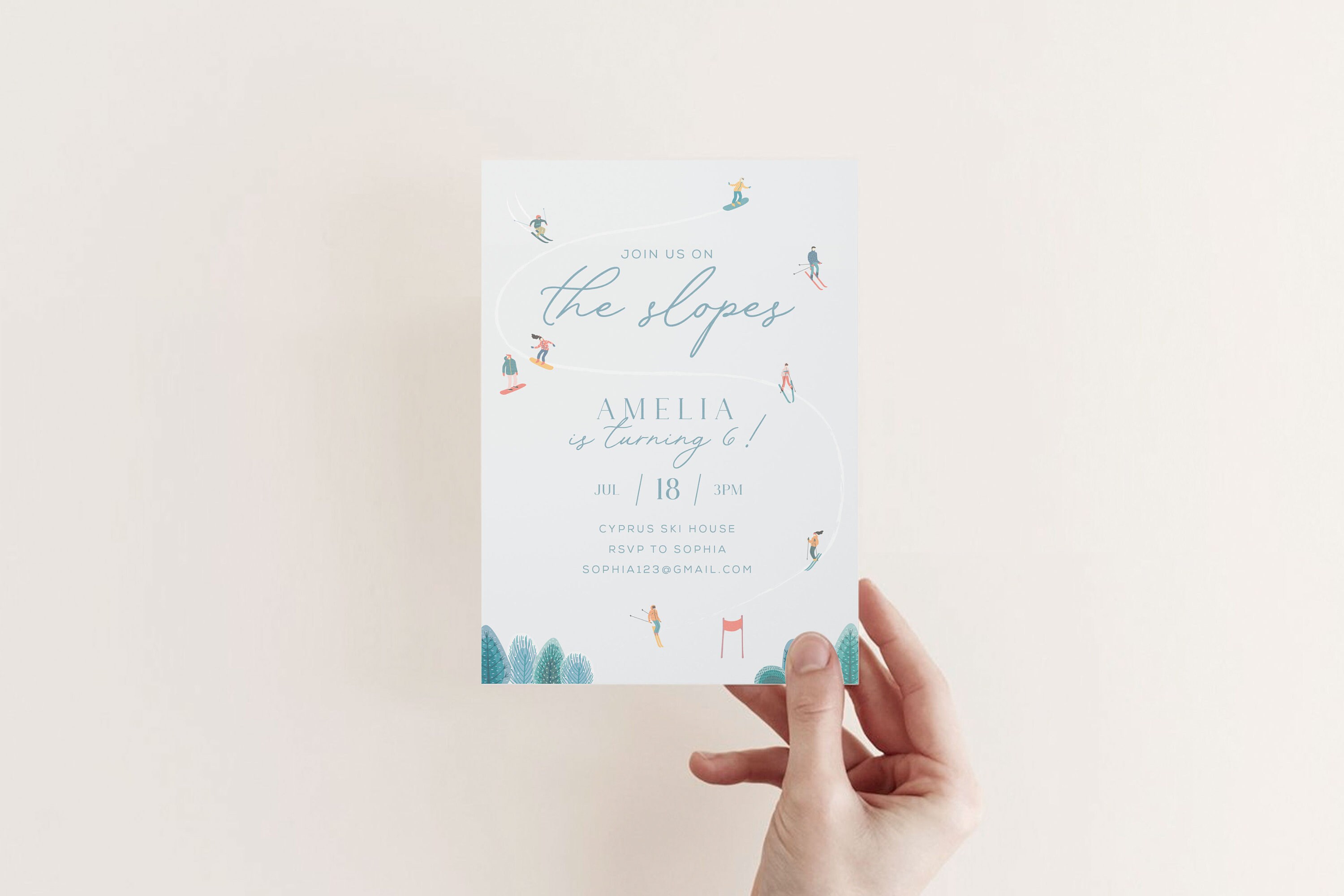 Ski Birthday Party Invitation, Winter Invite, Après Ski, Skiing Party ...