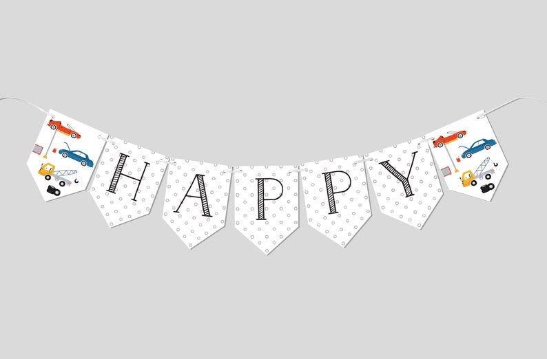 Mechanic Birthday Welcome Sign: Car Garage Party Decor (digital ...