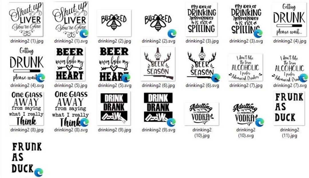 Drinking Svg Bundle 2 - Etsy