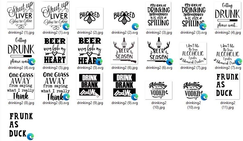 Drinking Svg Bundle 2 - Etsy