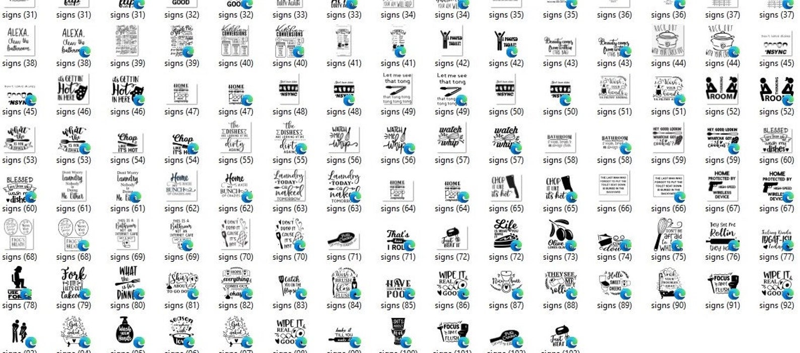 Signs Svg Bundle - Etsy