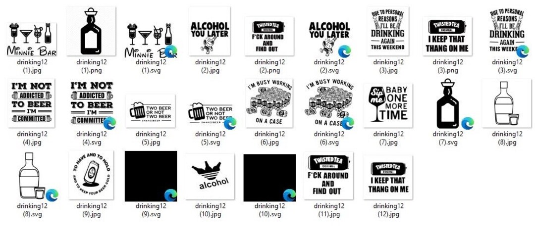 Drinking Svg Bundle 12 - Etsy