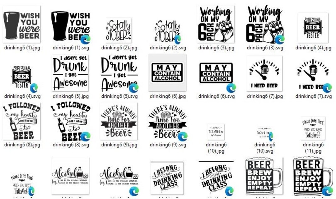 Drinking Svg Bundle 6 - Etsy