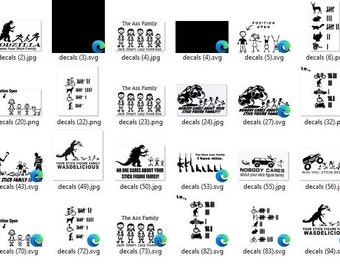 Car Decal SVG Bundle-svg Bundles-trendy Car Decals-digital Download ...