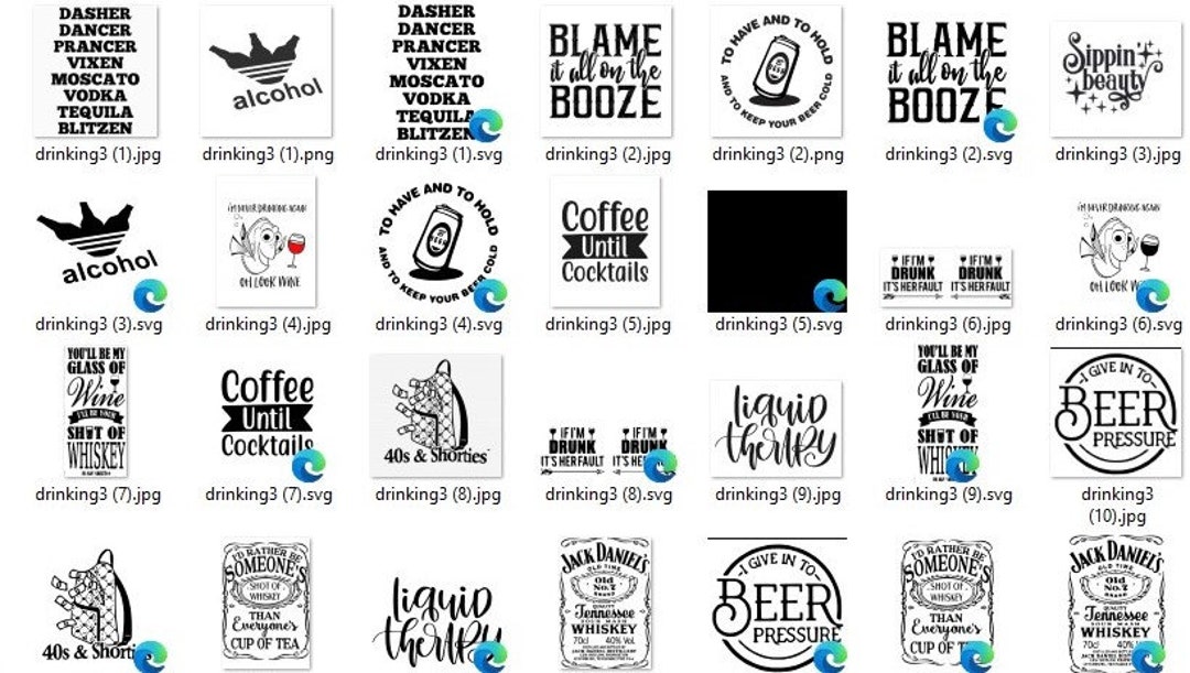 Drinking Svg Bundle 3 - Etsy