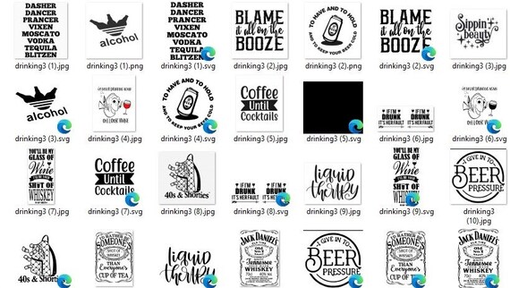 Drinking Svg Bundle 3 | Etsy