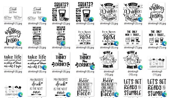 Drinking Svg Bundle 9 - Etsy