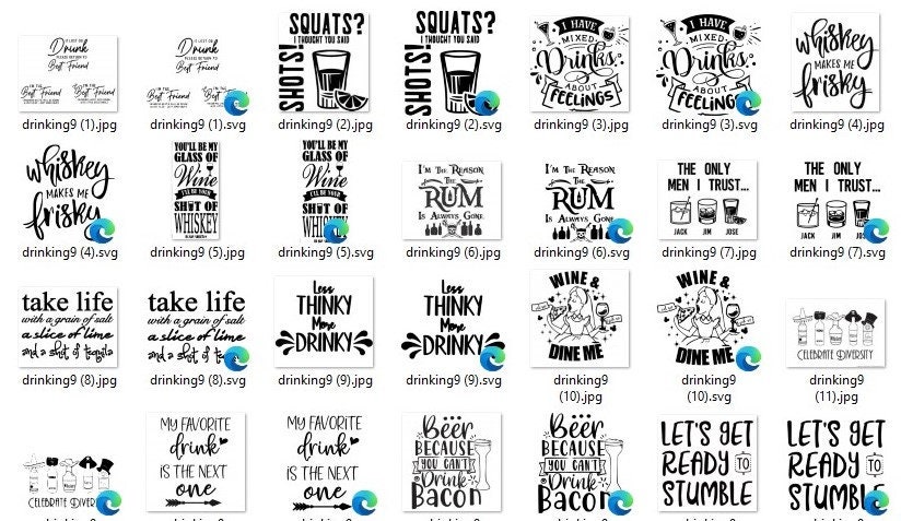 Drinking Svg Bundle 9 - Etsy