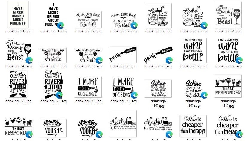 Drinking Svg Bundle 8 - Etsy