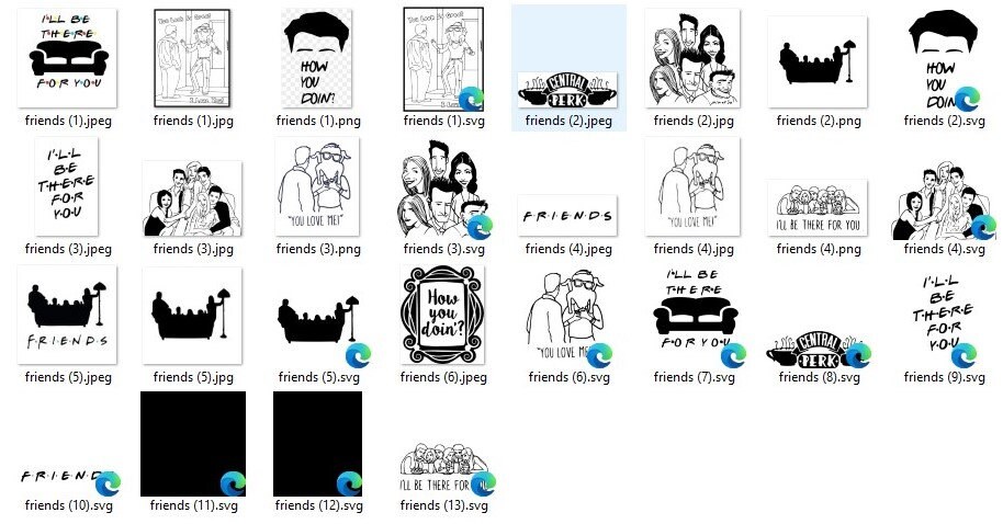 Friends Svg Bundle - Etsy