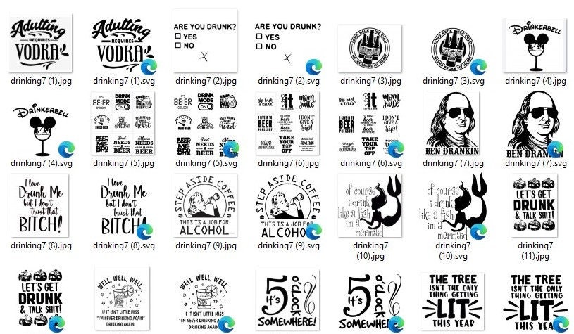 Drinking Svg Bundle 7 - Etsy
