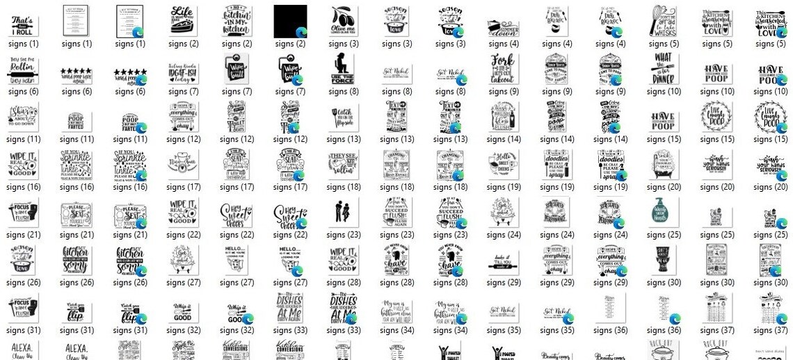 Signs Svg Bundle - Etsy