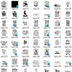 Signs Svg Bundle - Etsy