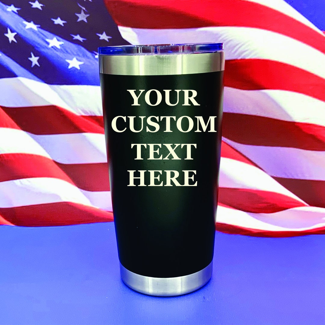 Laser Engraved Tumbler With Your Logo or Custom Text Travel Mug Coffee ...