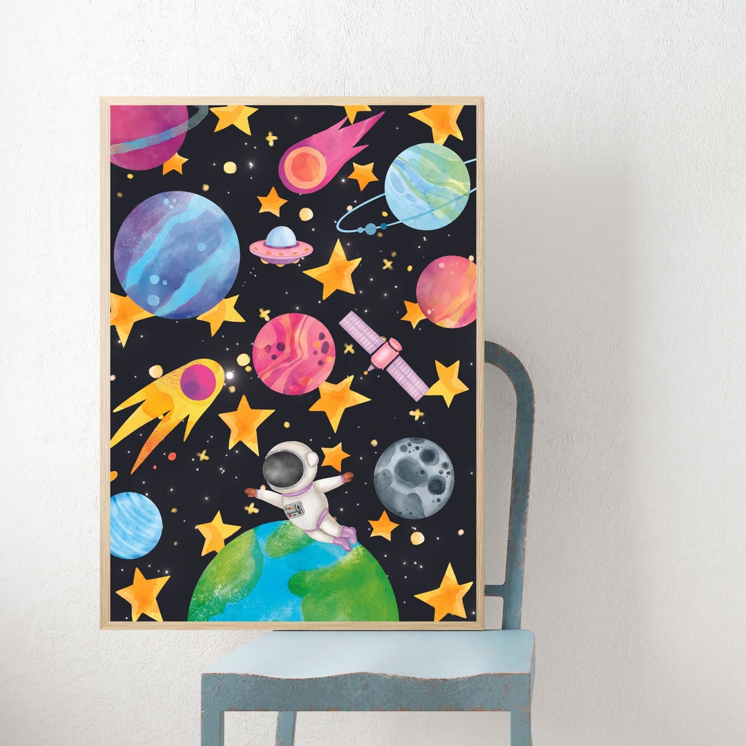 Outer Space, Planets Decor, Astronaut, Space Poster, Space Themed ...
