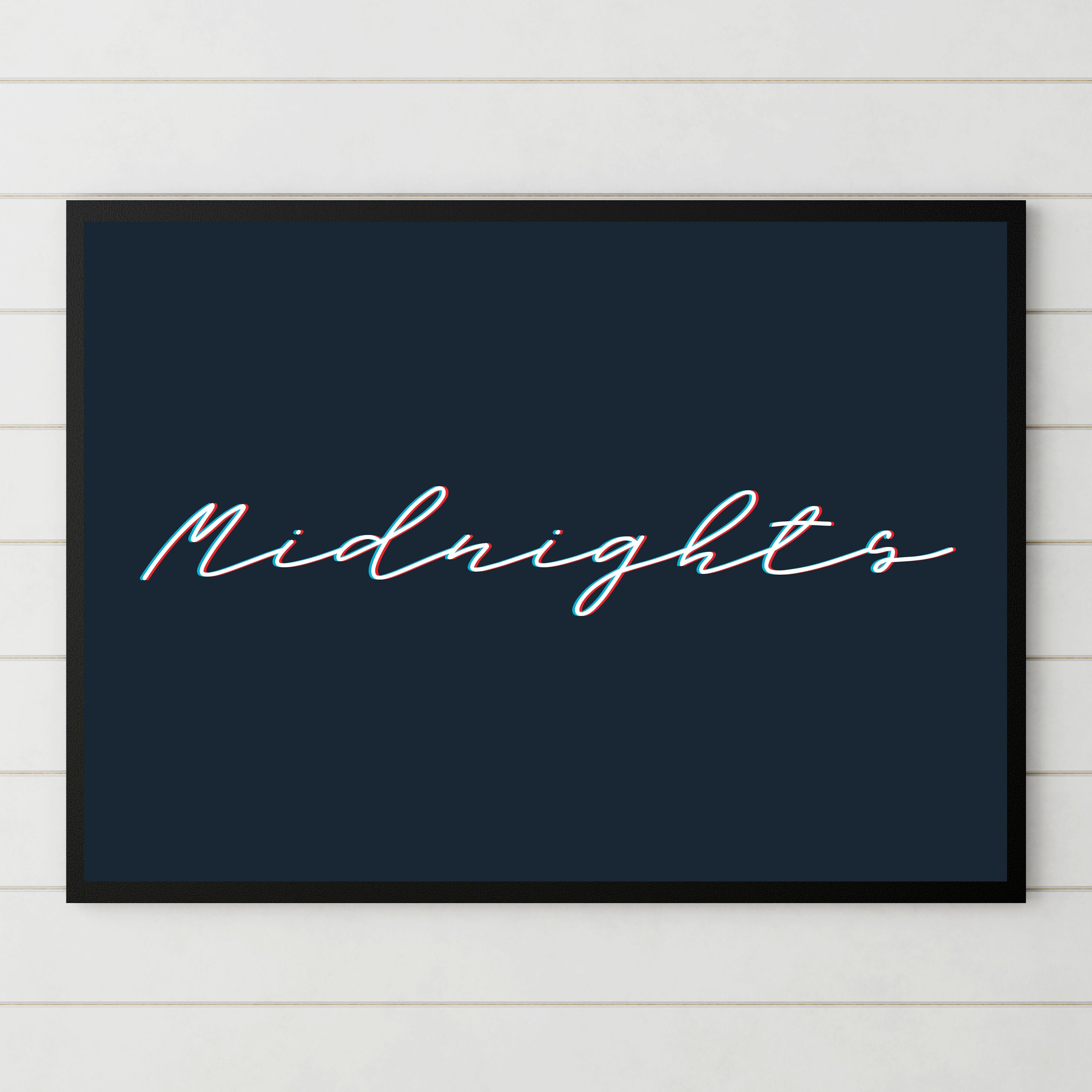 Midnights Poster One Word Cursive Font Apartment Wall - Etsy