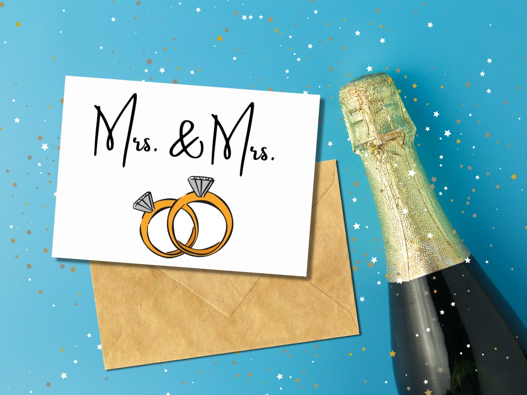 Same Sex Wedding, LGBTQ Cards, Engagements Cards, Lesbian Wedding Card ...