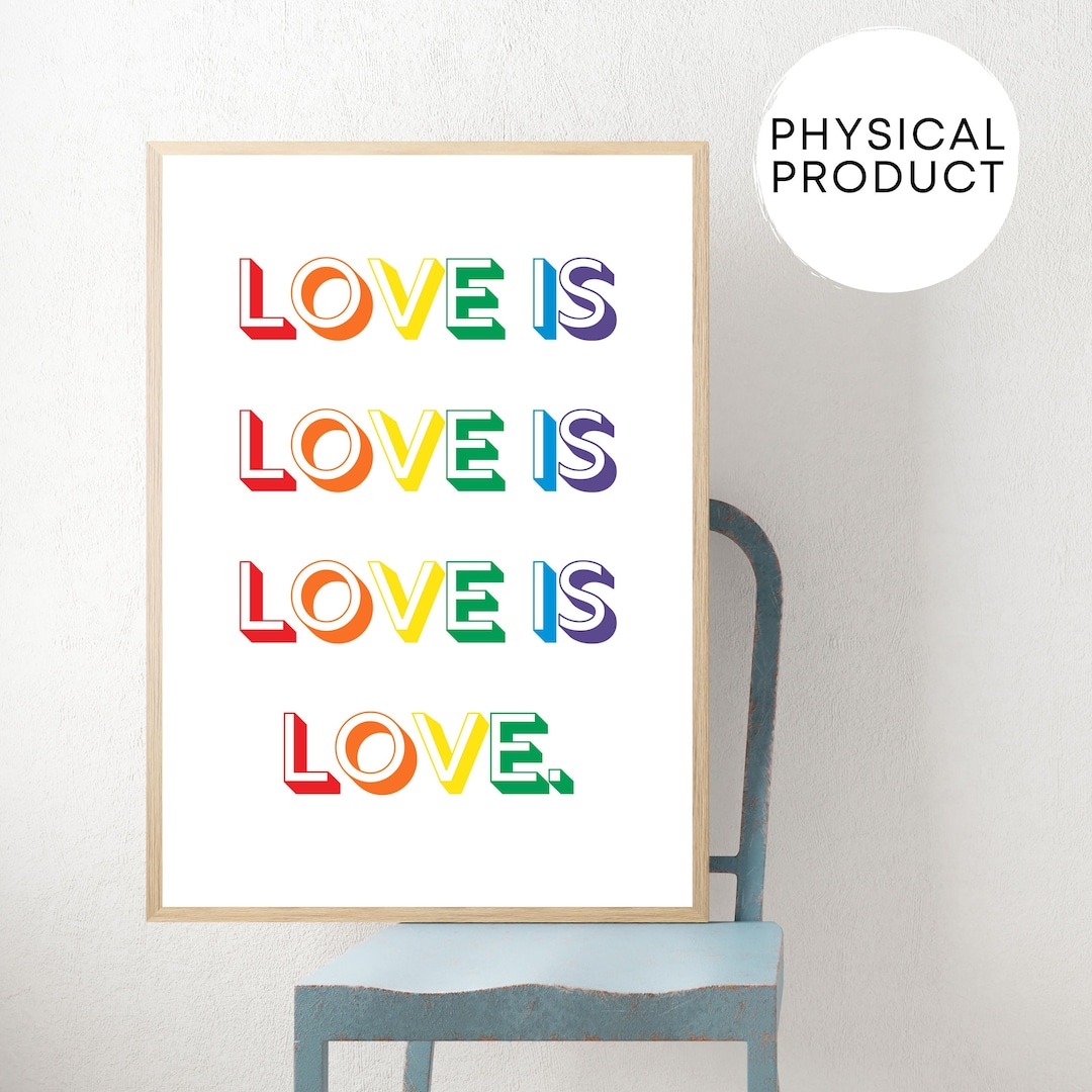 Lgbtq Wall Decor, Lgbt Art, Lgbt Poster, Lgbtq Wall Art, Rainbow Wall ...