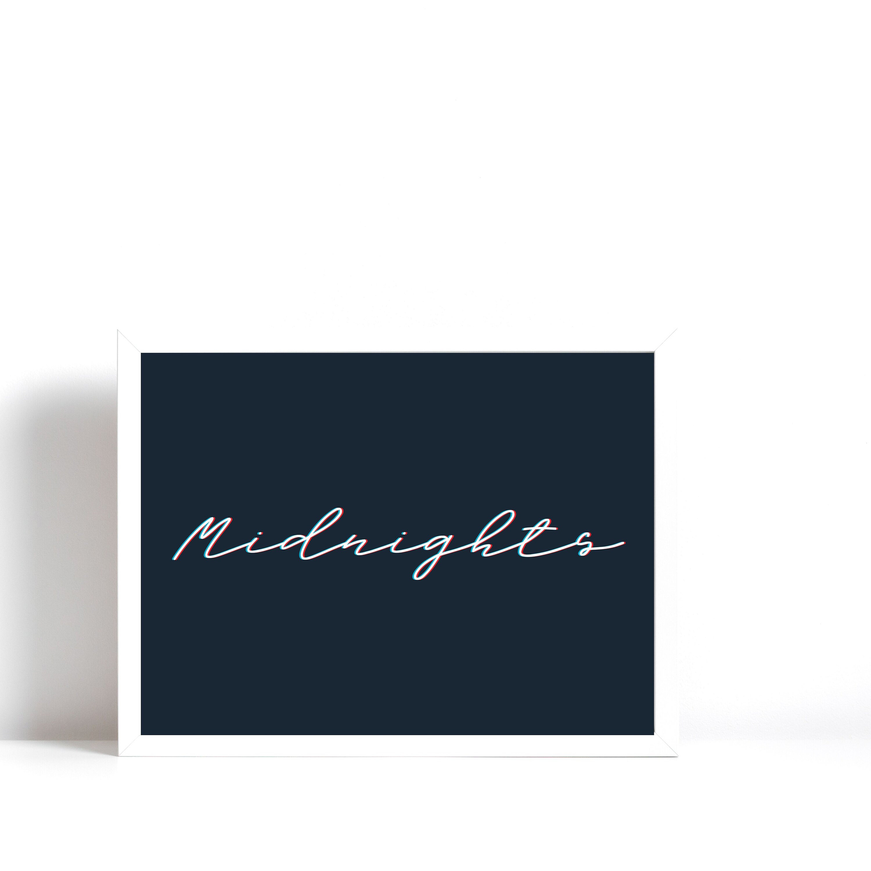 Midnights Poster One Word Cursive Font Apartment Wall - Etsy