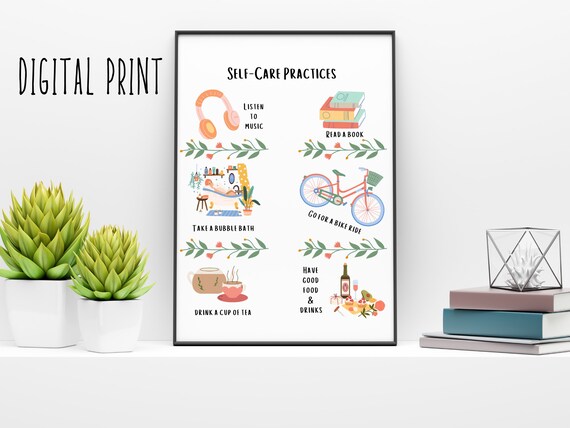 Health and Wellness Self Care Printable Self Care Poster | Etsy