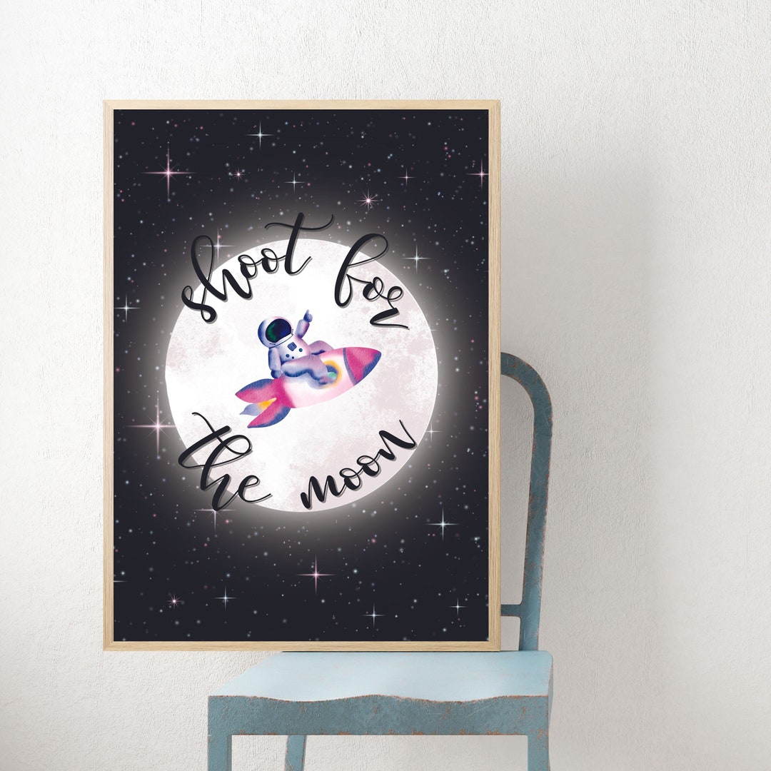Moon Posters, Famous Quotes, Night Sky Print, Astronaut, Outer Space ...
