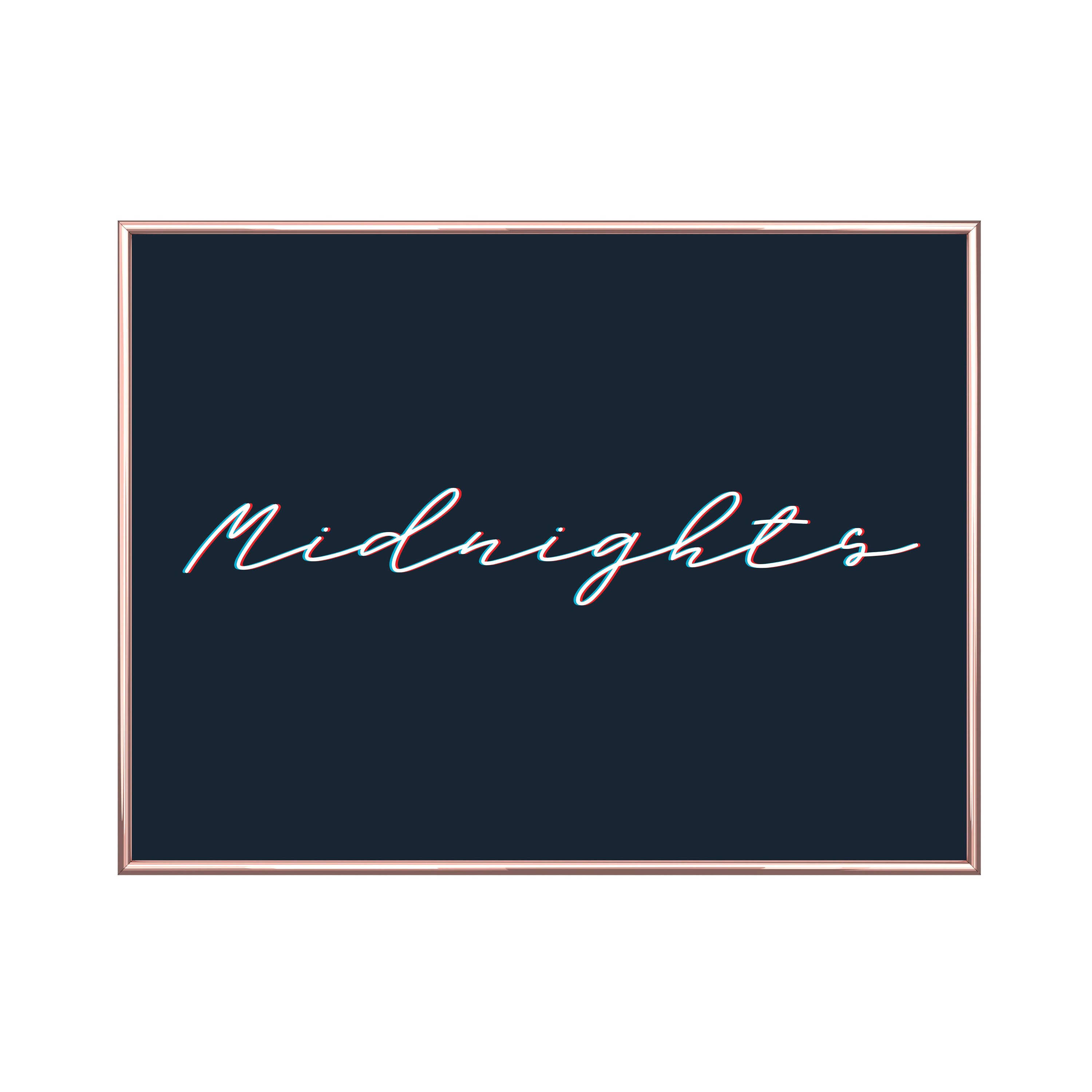 Midnights Poster One Word Cursive Font Apartment Wall - Etsy
