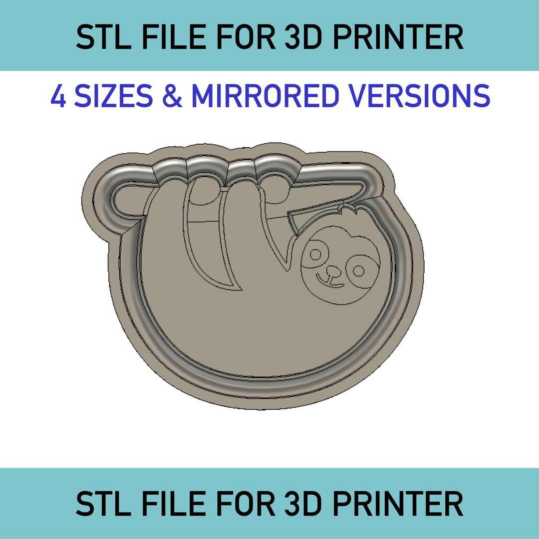 Sloth Clay Cutter 3D Print File, Sloth Stl, Animal Clay Tool, Polymer ...