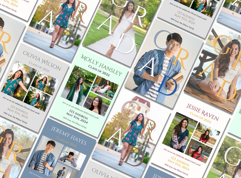 EDITABLE Graduation Party Invitation, Class of 2023 Graduation Invite ...