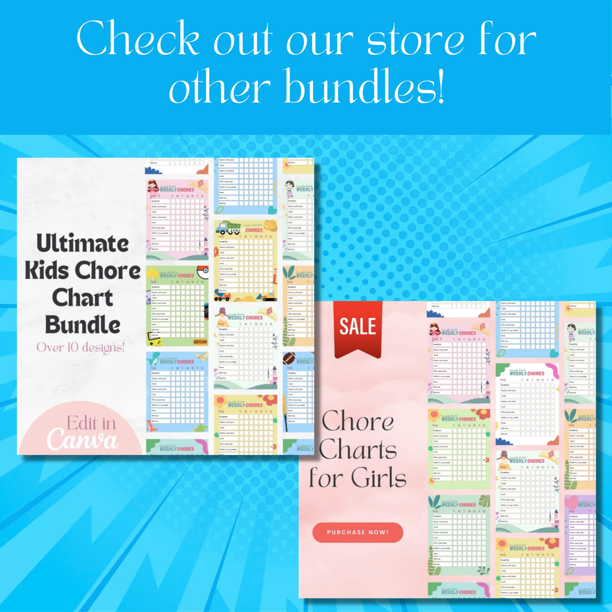 EDITABLE Kids Chore Chart Routine Chart Kids Schedule Kids Checklist ...