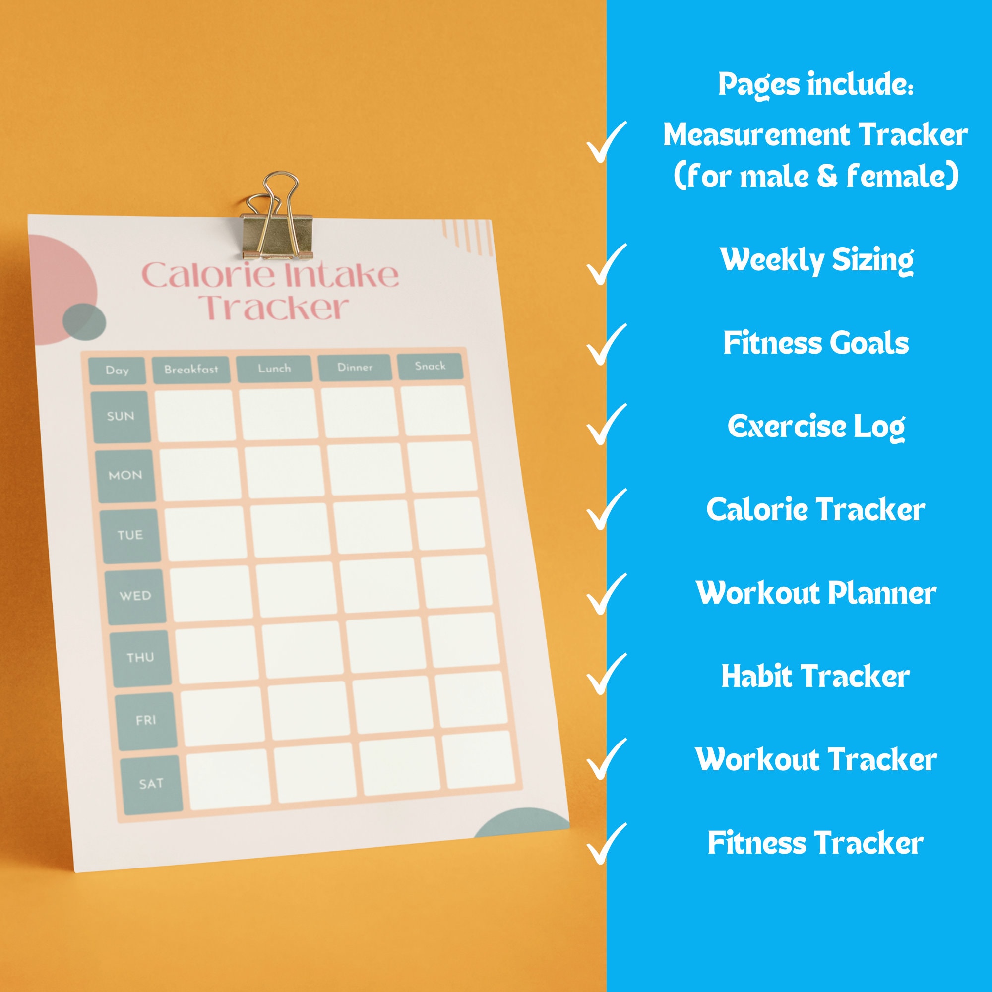 PRINTABLE Workout Planner | Workout Log | Exercise Chart | Fitness ...