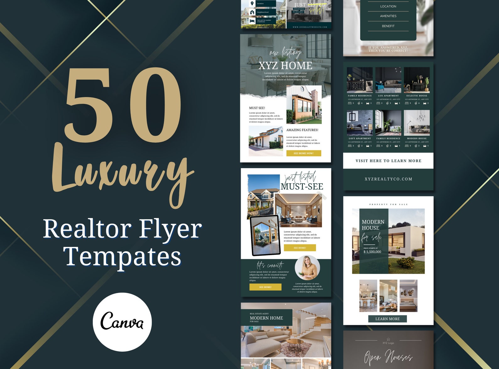 50 Real Estate Flyer Templates | Realtor Print Marketing | Canva ...