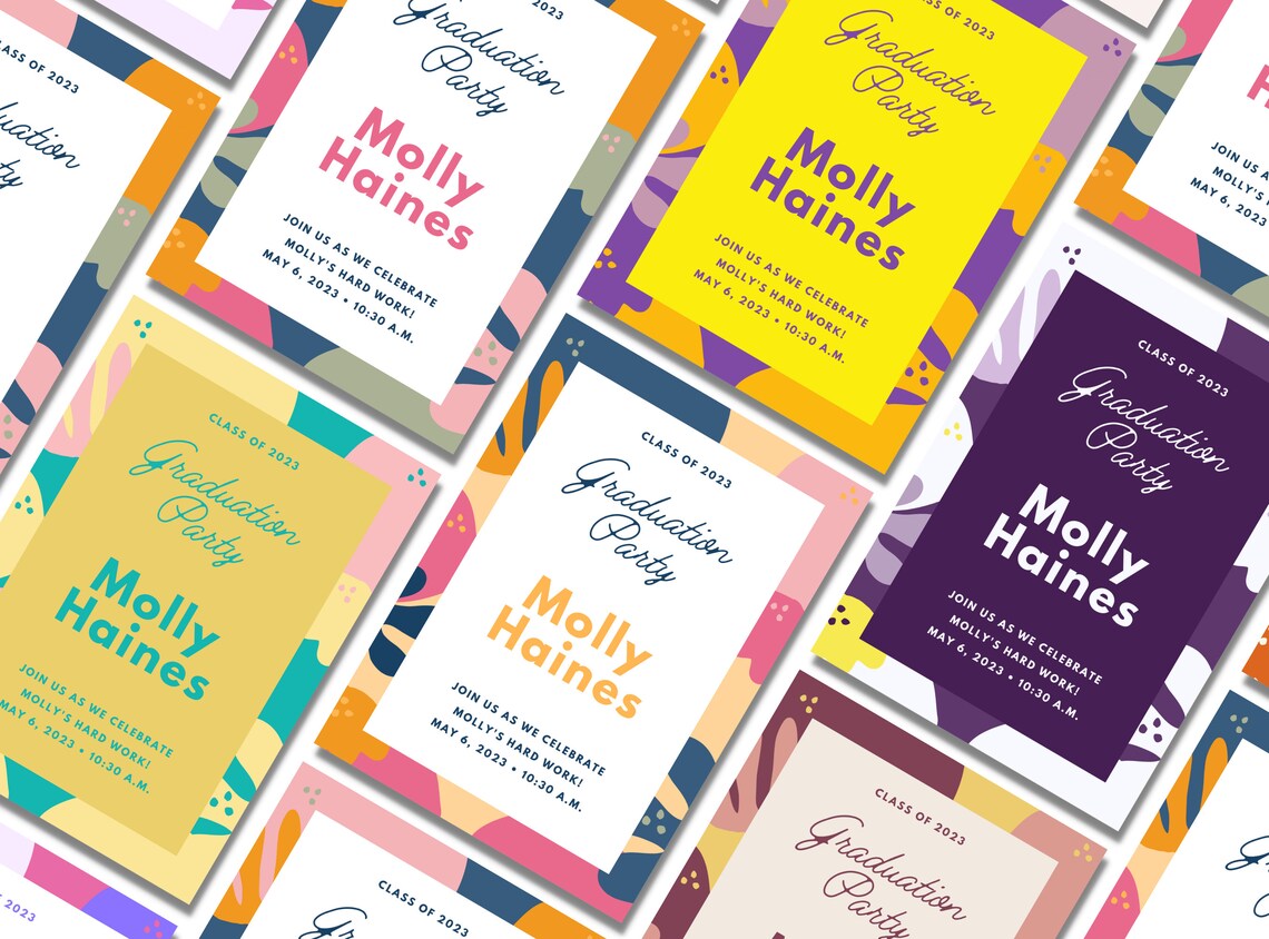 EDITABLE Graduation Party Invitation, Class of 2023 Graduation Invite ...