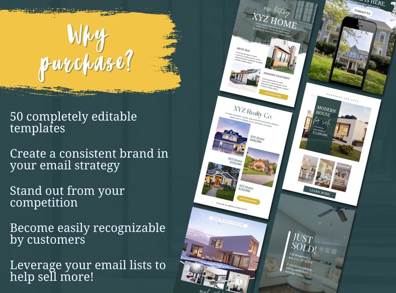 50 Real Estate Email Templates | Realtor Email Marketing | Canva ...
