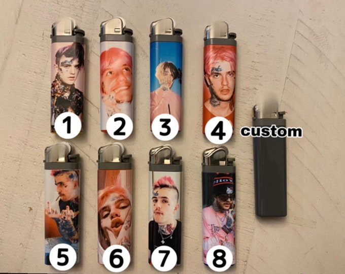 Rapper Goth Boy Custom Lighter Personalized Photo Birthday Smoke Gift ...