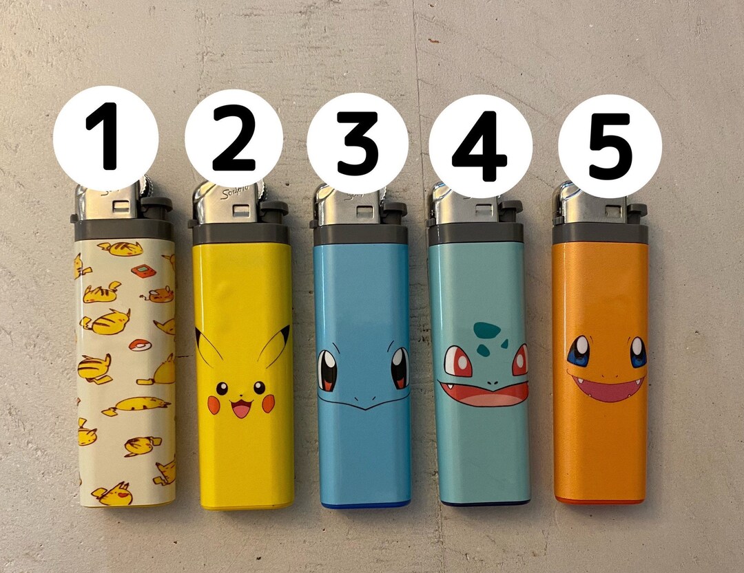 Anime Cartoon Japanese Fire Grass Water Kids Show 90s Custom Lighter ...