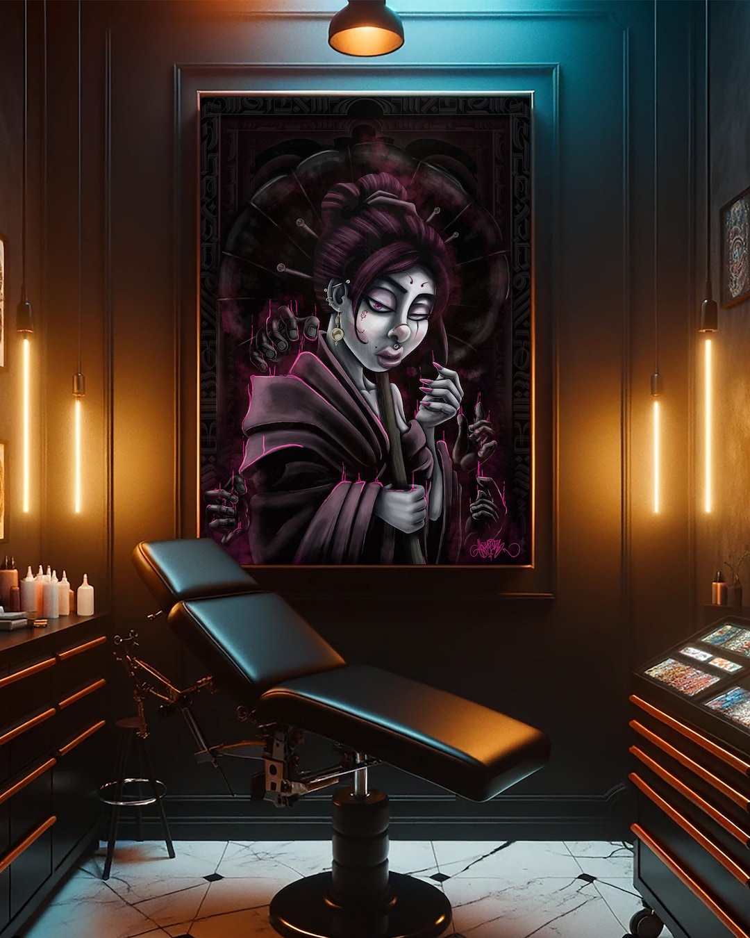 Decorative Painting Digital Acrylic Art Digital Illustration "oriental ...