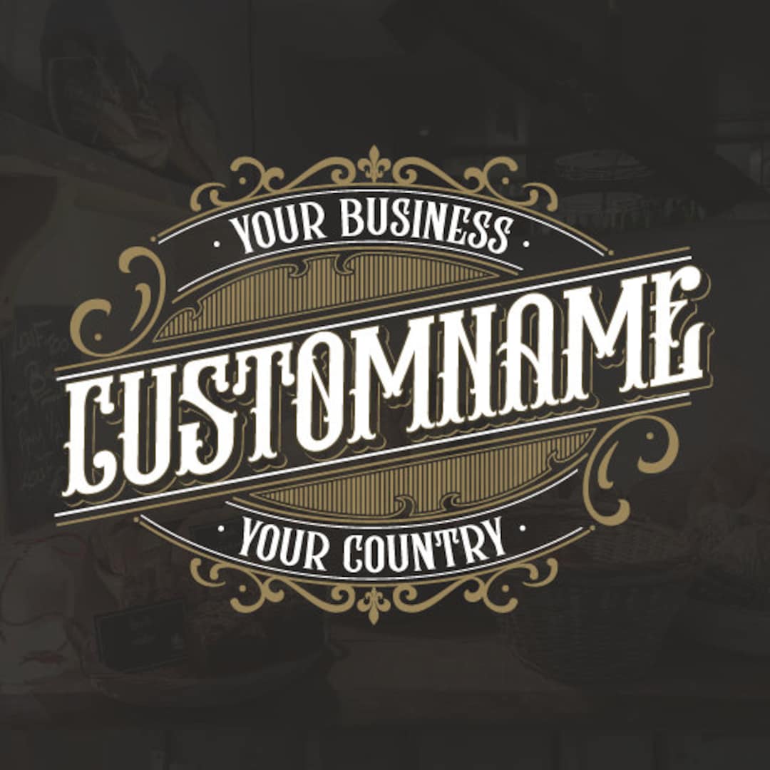 Pre-made Vintage Logo, Handcrafted Style, Customizable Retro Design ...