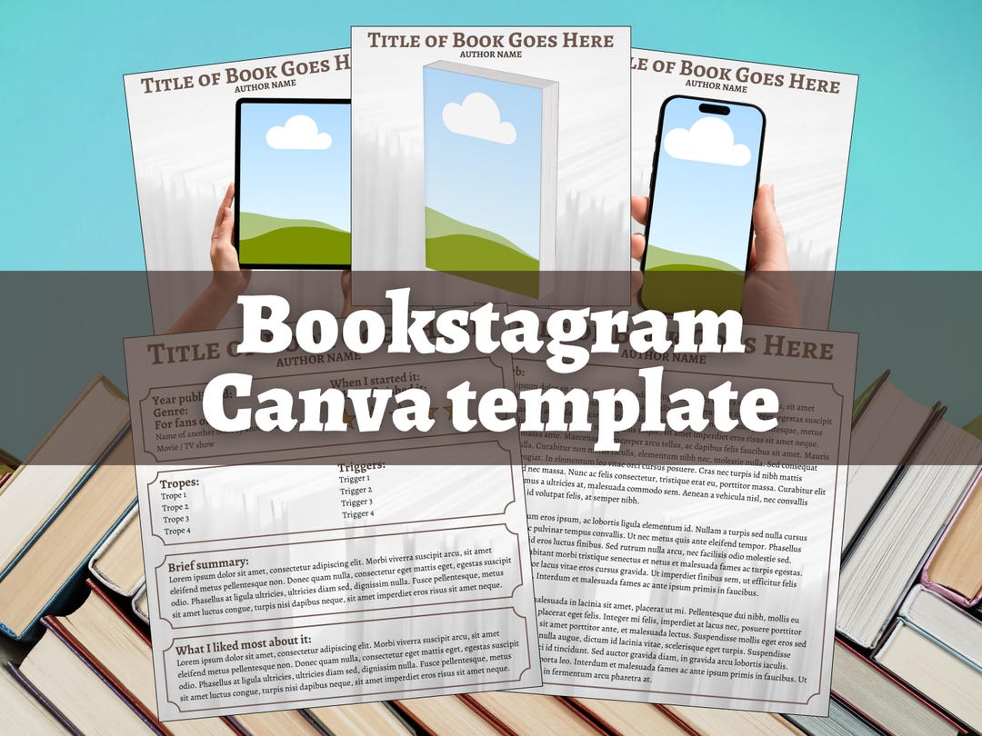 Classic Book Review Canva Template for Bookstagrammers - Etsy