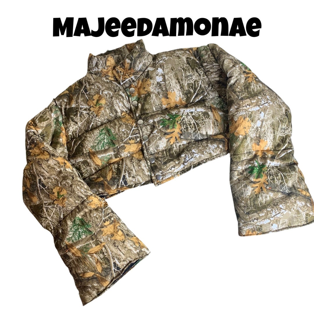 Camouflage Bubble Puffer Crop Jacket Camo Puffer Jacket - Etsy