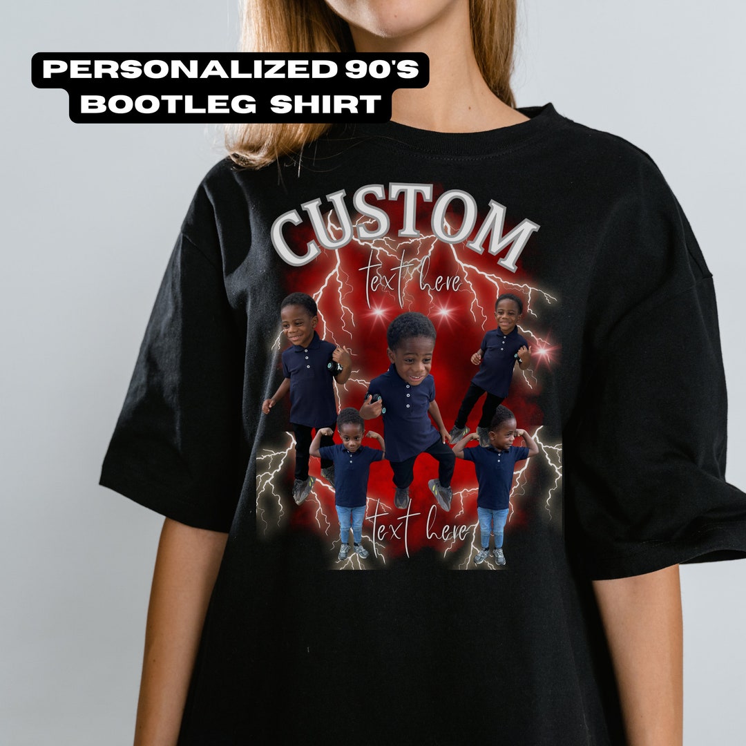 Oversized Custom Your Own Photo Idea Here Shirt Custom Rapper Shirt ...