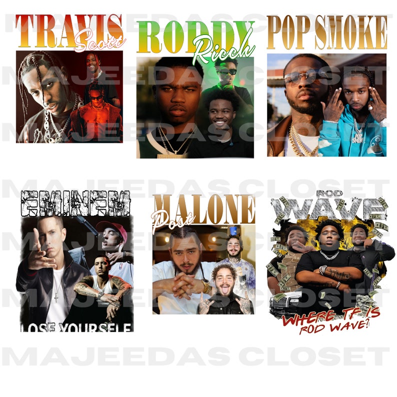 Rap Tee Png Bundle Digital Download 20 Png Files Rapper Sublimation ...