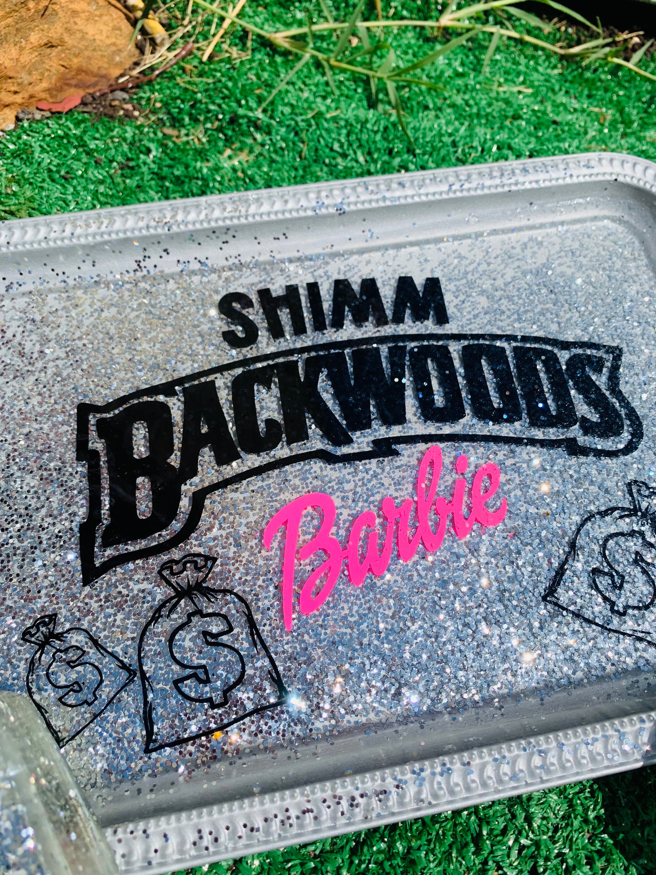 Backwoods Barbie Rolling Tray/ Rolling Tray Set/ Resin Tray/ Custom ...