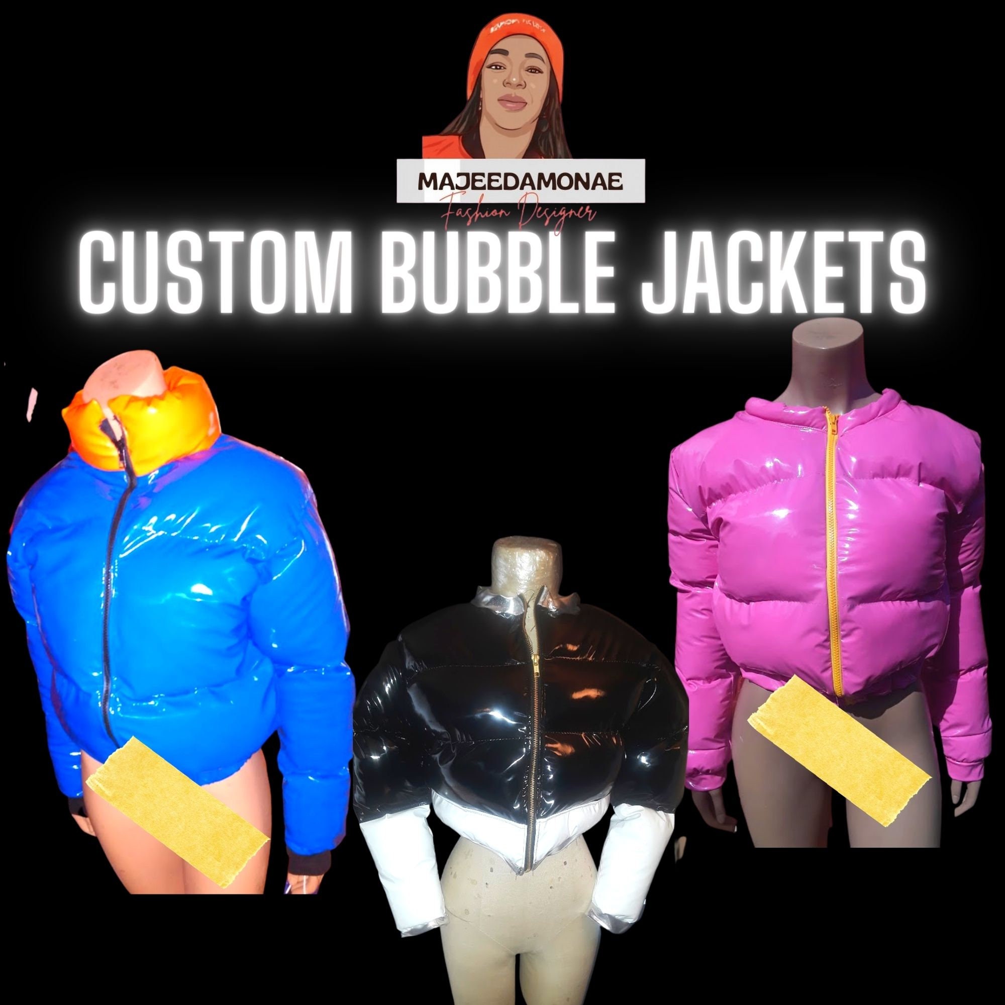Bubble Puffer Jacket Crop Womens Jacket Handmde Bubble - Etsy