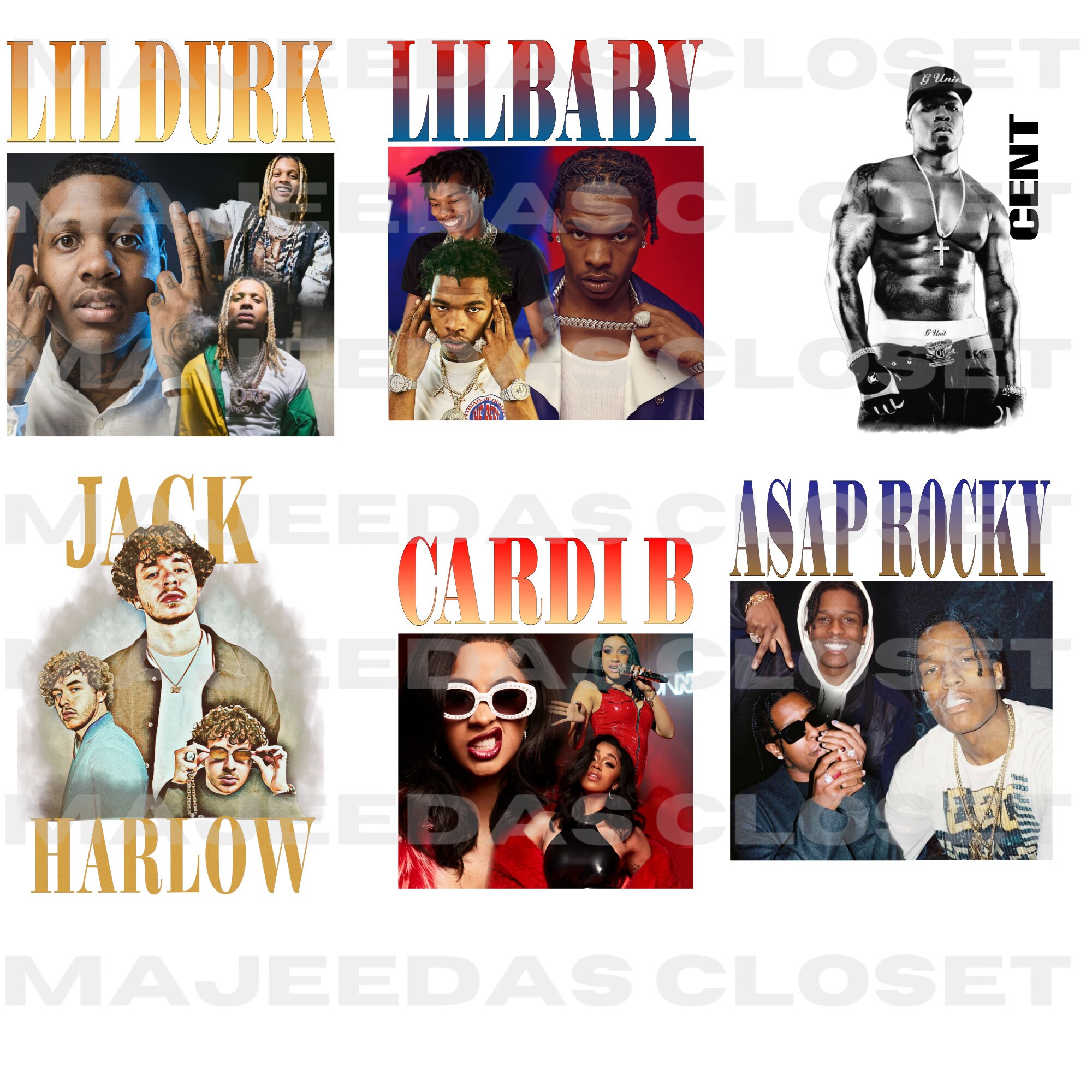 Rap Tee Png Bundle Digital Download 20 Png Files Rapper Sublimation ...