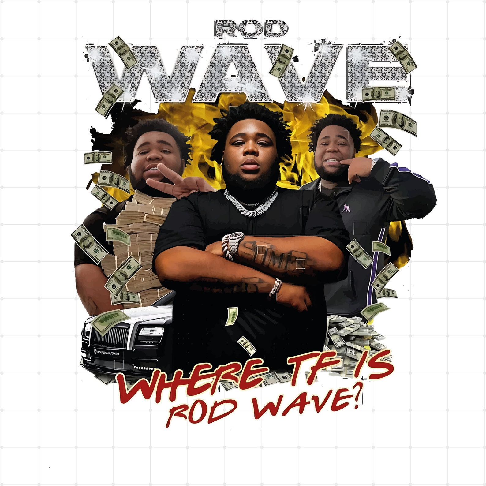 Digital File, Rove Wave Png File Rod Wave PNG File where TF is Rod Wave ...