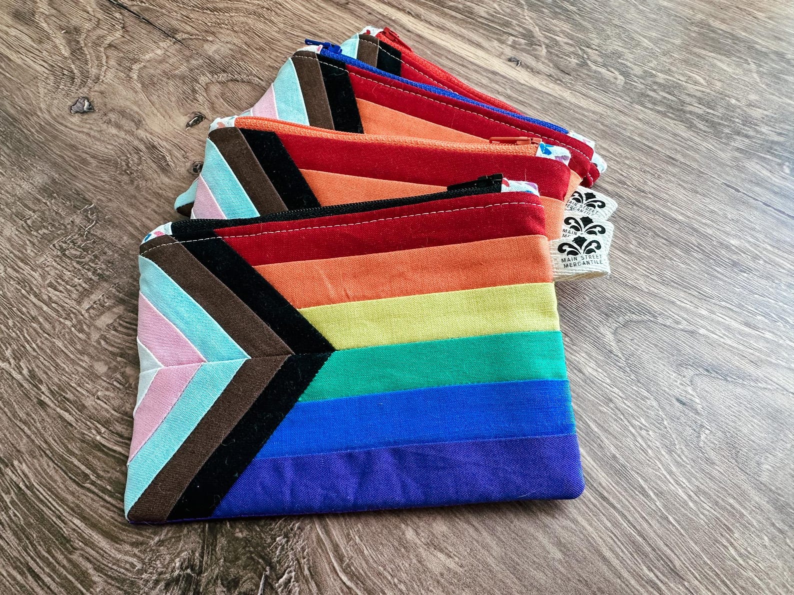 Progress Pride Flag Zipper Pouch, LGBTQ Coin Purse, Gay Pride Zipper ...