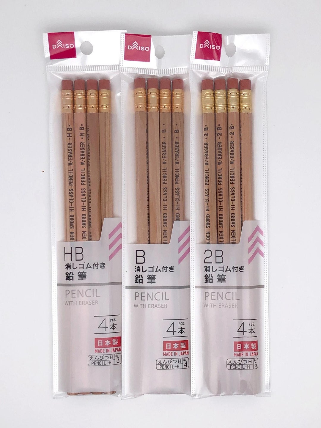 1x Pack Golden Sword Hi-class Pencils (four Pencils per Pack): Choose ...