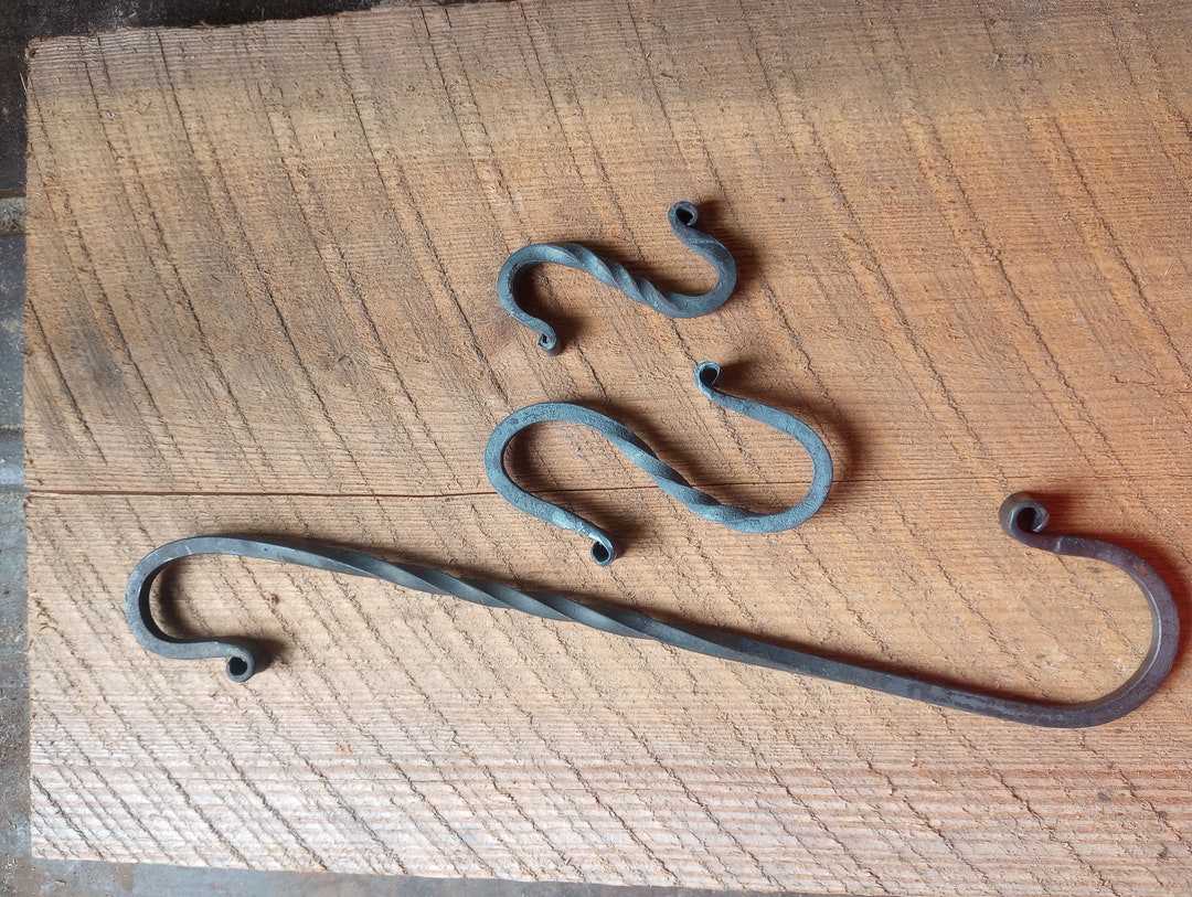 Hand Forged Steel S Hooks Fireplace Hooks, Garden Hangers, Ornamental ...