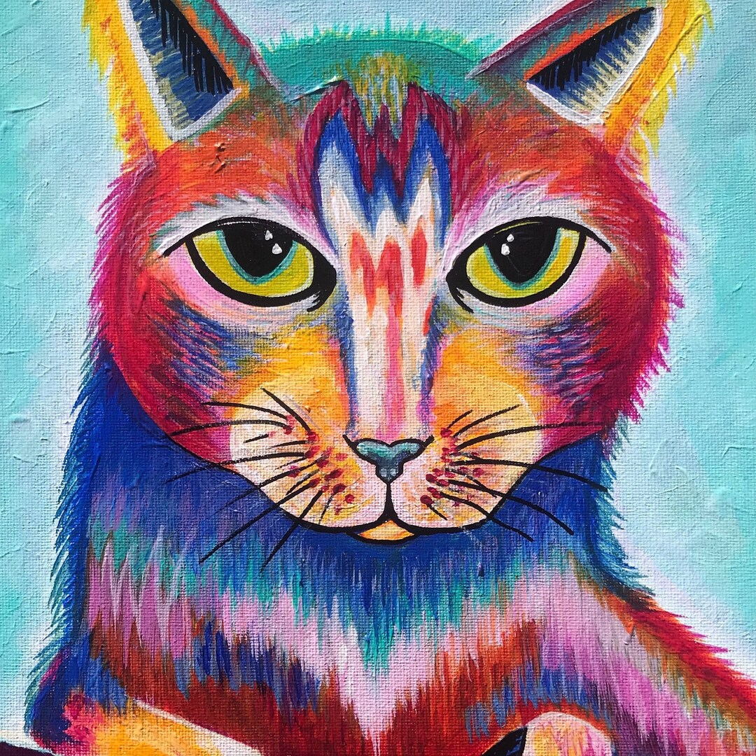 9x12 Acrylic Painting of YOUR Cat (see Video for Sizing) - Etsy
